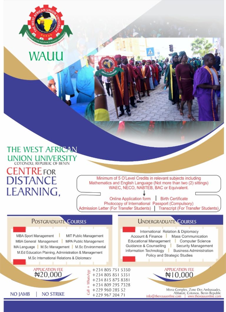 West African Union University – Knowledge: The Insurance Against Ignorance